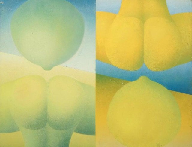 R, Wagner, Semi-Abstract Composition, 1970, Oil on Board for sale at Pamono