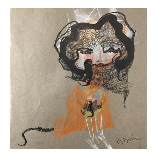 Anne Body, Parce Queue, Oil on Paper, 1970 for sale at Pamono