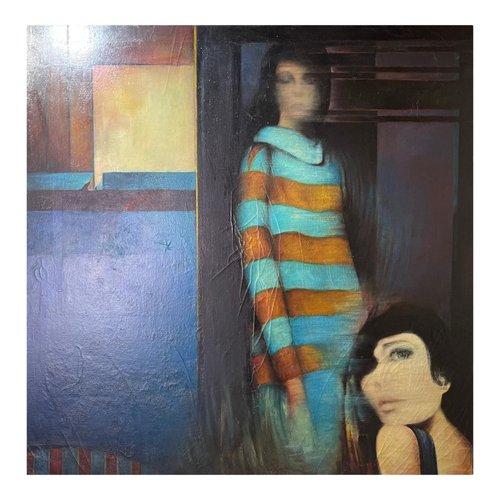 Erwin Mackowiak, A Woman's Confidence, Oil on Canvas, 1969 for sale at ...