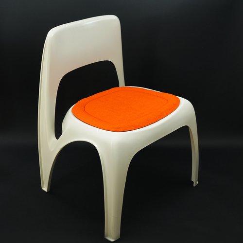 Vintage Plastic Chair with Original Cushions by Preben Fabricius, 1973 ...