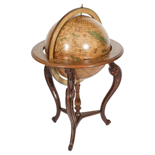 Vintage Terrestrial Library Globe on Stand Donati, Milan, 1960s for sale at Pamono