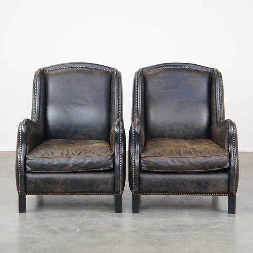 Black cowhide chair store