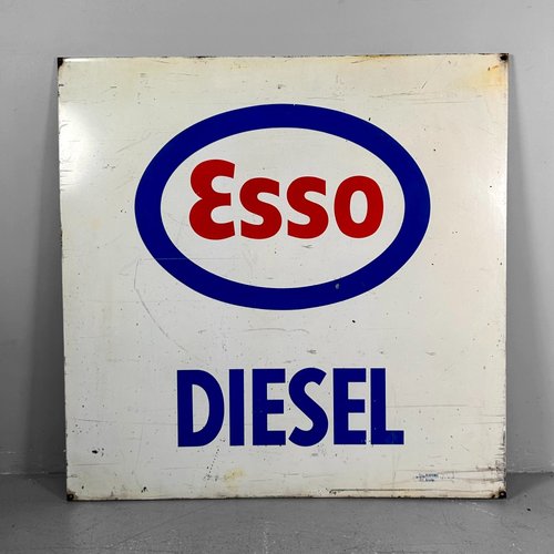 Esso Diesel Sign in Enamel from Plastemal, Nivelles, 1968 for sale at ...