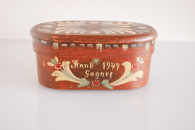 Vintage Traditional Swedish Handmade Bent Wooden Tine Box Svepask Hand ...