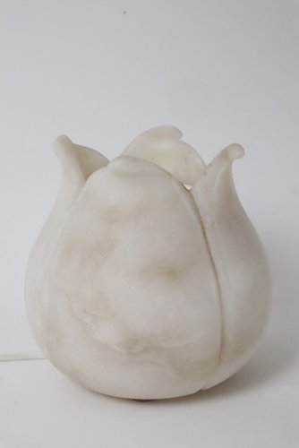 Alabaster Scent Lamp in a shape of a Lotus Flower, Italy, 1980s for ...