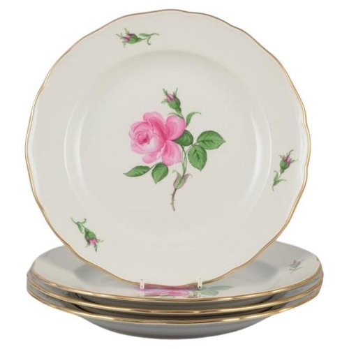 German Dinner Plates from Meissen, 1920s, Set of 4 for sale at Pamono