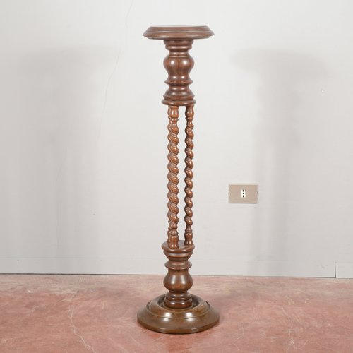 Wooden Trestle Column with Turnings, 1980s for sale at Pamono