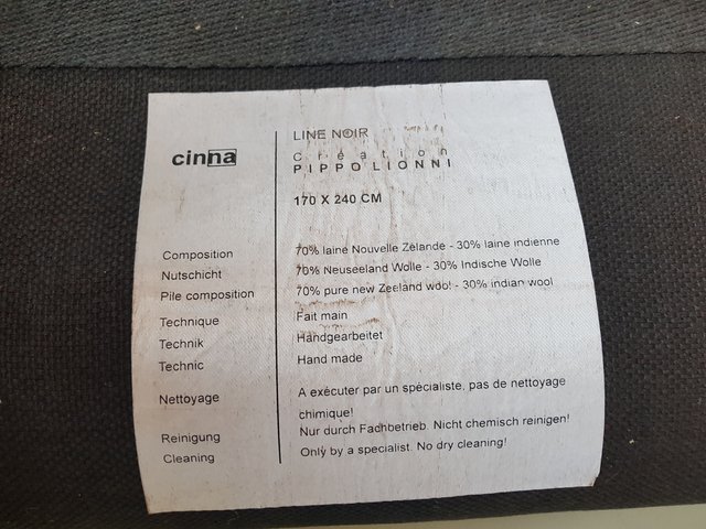 Black Line Wool Cinna Rug by Pippa Lionni Design for sale at Pamono