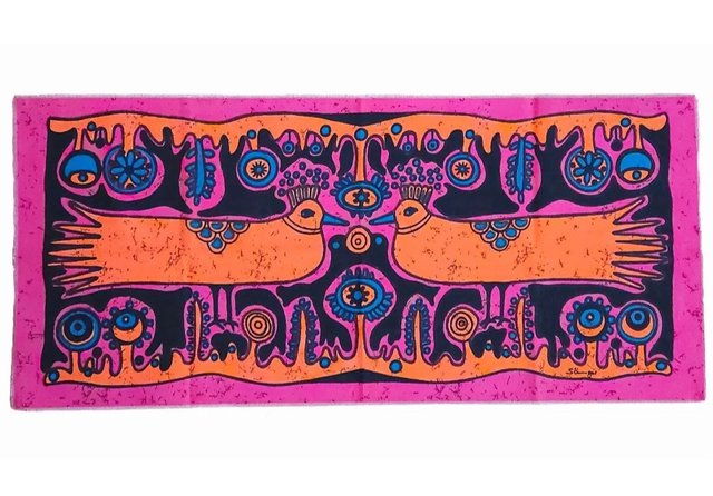 Mid-Century German Pop Art Screen Printed Wall Hanging by Traute Sänger ...