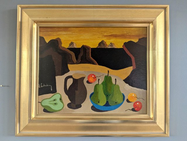 Eric Cederberg, Paisaje surrealista, Temple a bordo en venta en Pamono