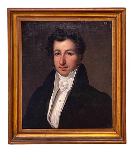 Louis Devouge, Portrait of a Man with a Jabot, 1800s, Oil Painting ...