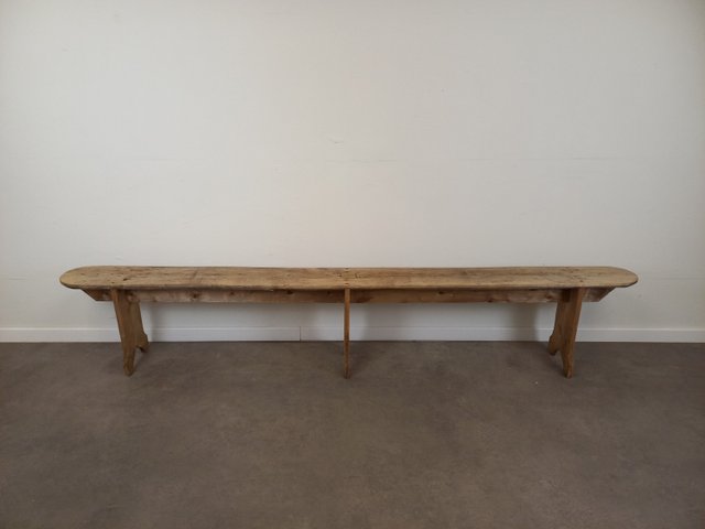 Rustic Oak Bench, 1920s for sale at Pamono