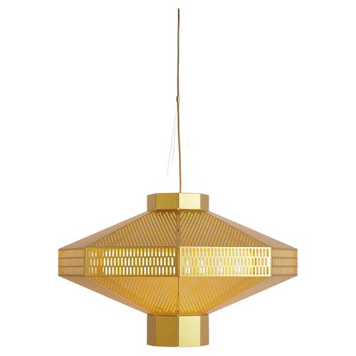 Ma-Rock T Me Golden Suspension Lamp by Jaime Hayson for Parachilna for sale at Pamono