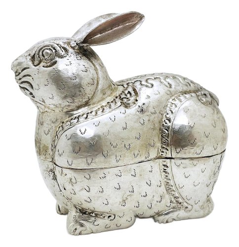 Antique Cambodian Khmer Rabbit in Silver for sale at Pamono