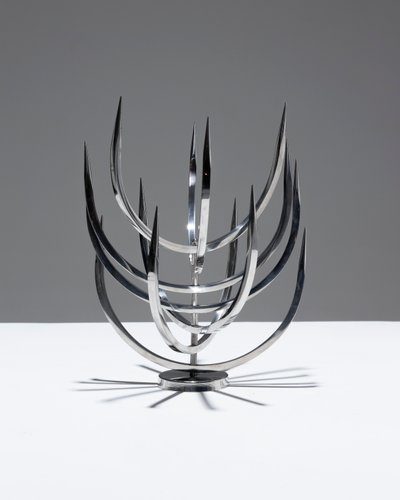 Vintage Feal Metal Candleholder for sale at Pamono