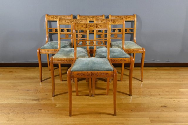 Speckled Maple Chairs, Set of 6 for sale at Pamono