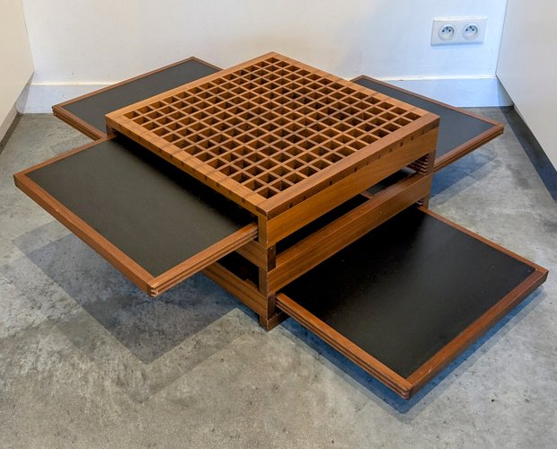 Table Basse Modulaire Tetra attribuée à Bernard Vuarnesson, 1980s en ...