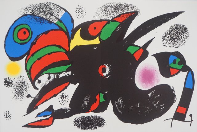 Joan Miro, Fantastic Birds, Lithograph for sale at Pamono