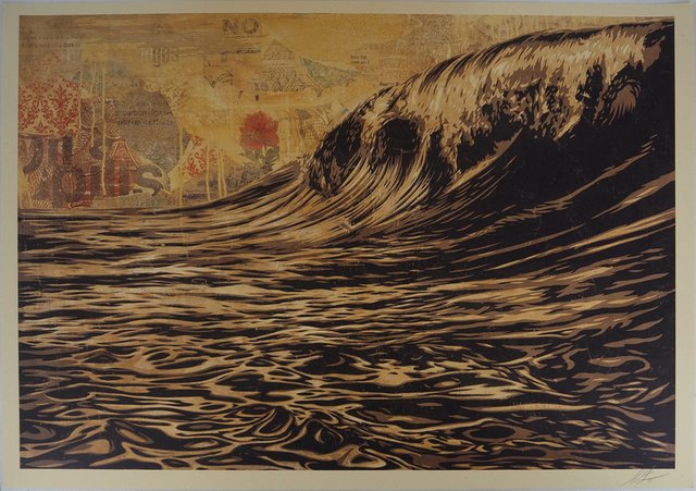 Shepard Fairey, Dark Wave, Screenprint for sale at Pamono