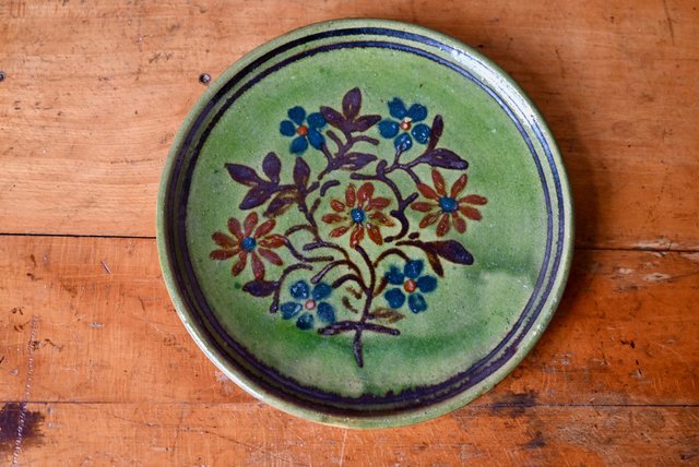 Large Alsatian Dish in Glazed Clay from Soufflenheim for sale at Pamono