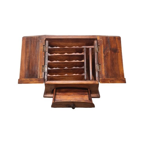 Vintage Teak Desk Letterbox, 1980s for sale at Pamono
