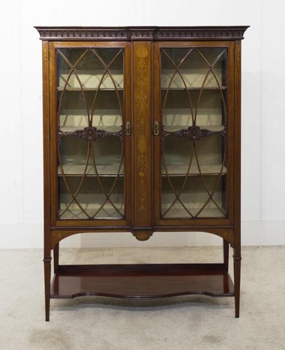 Edwardian Sheraton Display Cabinet in Mahogany Inlay, 1900s for sale at ...