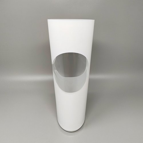 Vase Space Age Blanc par Linea Glass, Italie, 1970s en vente sur Pamono