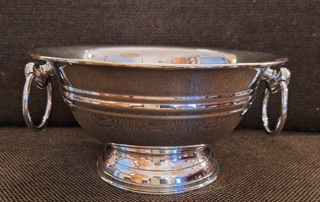 Vintage Fruit Bowl in Silver-Plated Metal, 1980s for sale at Pamono