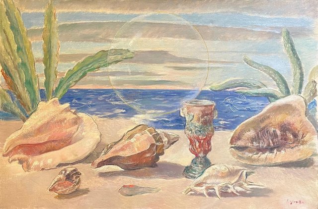 Fernand Blondin, Cobo Shells, Oil on Canvas for sale at Pamono