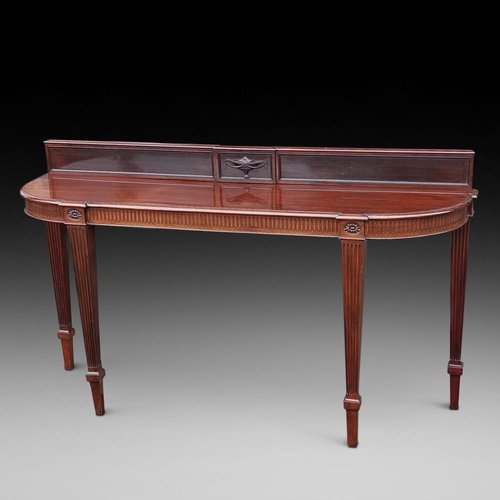 Antique Neo-Classical Revival Bowfront Serving Table in Mahogany, 1890s ...