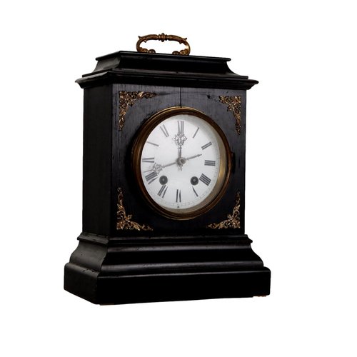 Wooden Freestanding Clock for sale at Pamono