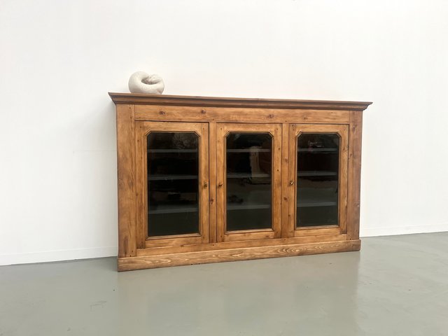 Large Pine Display Case, 1950s for sale at Pamono