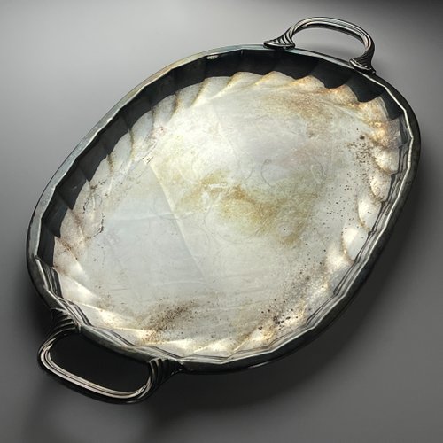 Large Silver Plated Tray by Ricci Alessandria, 1960s for sale at Pamono