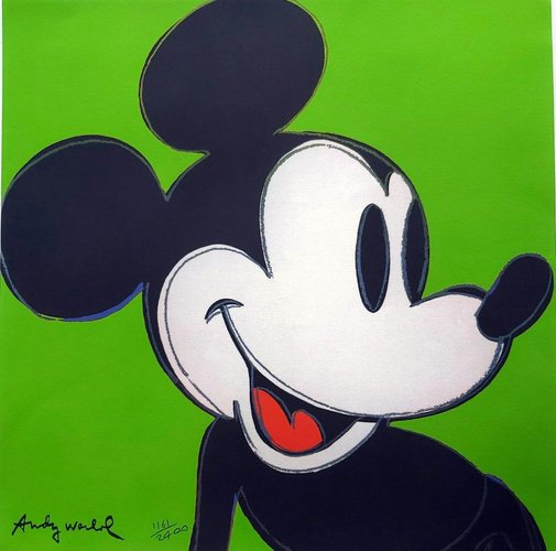 After Andy Warhol, Mickey Mouse Green, 1980s, Print for sale at Pamono