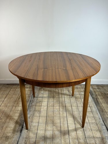 Table Ronde Scandinave en Teck avec Rallonge Papillon, 1960s en vente ...