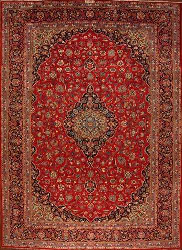 Middle Eastern Hand-Knotted Kashan Rug for sale at Pamono