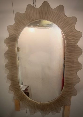 Espejo de pared / consola italiano de Murano Fume Art de latón, 2000 en ...