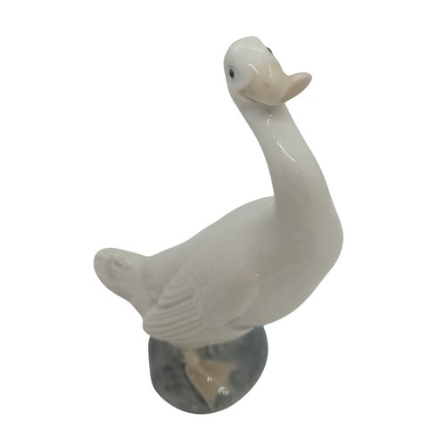 9th Century Enameled Porcelain Goose Figure by Nao for Lladró, Spain ...