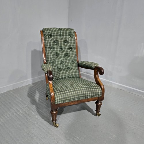 Butaca de biblioteca victoriana temprana de caoba, década de 1840 en ...