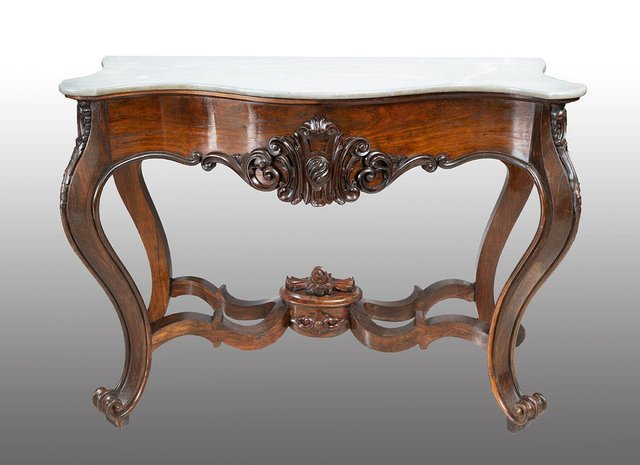Antique Louis Philippe Neapolitan Console Table with Marble Top for ...