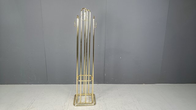 Vintage Modernist Brass Coat Stand, 1970s for sale at Pamono