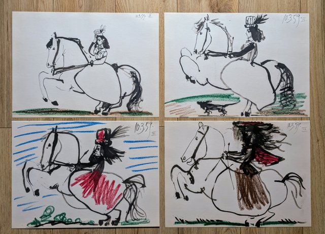 Pablo Picasso, The Knight Girl (Jacqueline Riding), 1961, Original ...
