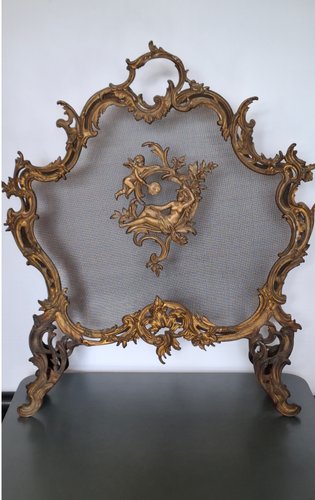 19th Century Louis XV Bronze Fireplace Fire Screen, 1890s for sale at ...
