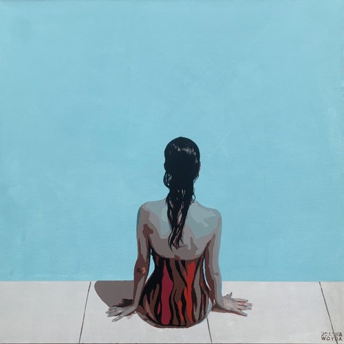 Joanna Woyda, The Beach: Ad, 2025, Acryl auf Leinwand bei Pamono kaufen