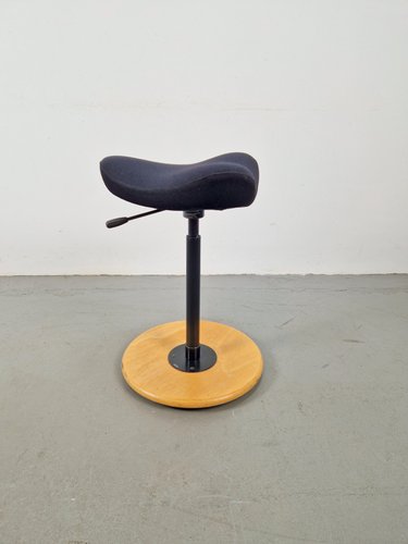 Move Stool in Black Wool from Stokke, 1990s for sale at Pamono