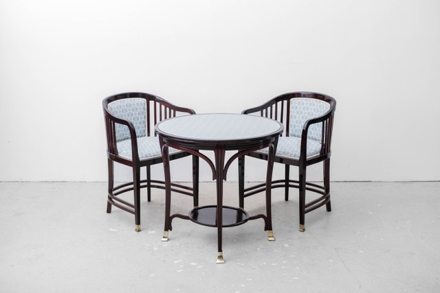 Esszimmer Set von Gustav Siegel für Jacob & Josef Kohn, 1906, 3er Set ...