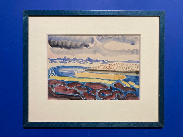 Charles-Émile Pinson, Seaside, Watercolor, 1950s, Framed for sale at Pamono