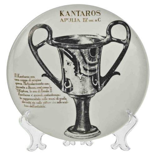 Kantaros Apulia Plate by Piero Fornasetti for Martini and Rossi, 1960s ...