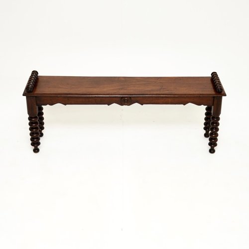 Antique Victorian Carved Bench, 1840 for sale at Pamono