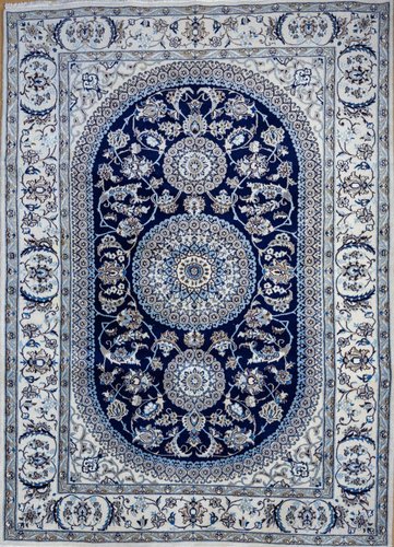 Middle Eastern Hand-Knotted Nain Kashmiri Rug with Lachak-Toranj ...